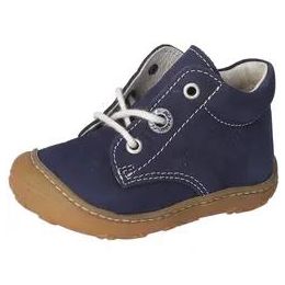 Lauflernschuh Pepino BY RICOSTA "CORY 50, WMS: Weit", Baby, Gr. 22, blau (see, navy), Leder, Schuhe Lauflernschuh, Schn&uuml;rschuh m. Weiten-Me&szlig;system, Leder, Gr&ouml;&szlig;enschablone zum Download