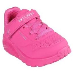 Lauflernschuh Skechers "UNO LITE", Baby, Gr. 23, pink, Lederimitat, Schuhe Lauflernschuh, Klettschuh mit Air-Cooled Memory Foam, Gr&ouml;&szlig;enschablone zum Download