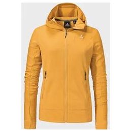 Sch&ouml;ffel Fleecejacke SCH&Ouml;FFEL "Mountain Fleece Hoody Style Blaueis WMS", Damen, Gr. 38, orange (5405, orange), Oberstoff : 94% Polyester 6% Elasthan, regular fit, hoch geschlossener Ausschnitt, Jacken Fleecejacke