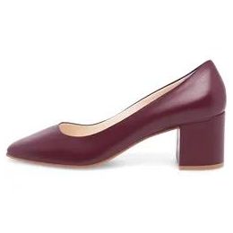 Pumps Henry Stevens "Audrey P50 Businessschuh", Damen, Gr. 38, rot (bordeaux), Ziegennappa, Schuhe Pumps, High Heels Damen Leder handgefertigt, Damenpumps