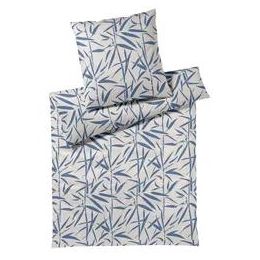 Bettw&auml;sche Elegante "Sweet Grass", blau, B/L: 155cm x 220cm, 1 Stk., 1 Stk., Jersey, B/L: 80cm x 80cm, 2 Stk., Jersey, Obermaterial: 100% Baumwolle, Bettw&auml;sche, Bettw&auml;sche, angenehmes Hautgef&uuml;hl