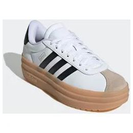Sneaker Adidas SPORTSWEAR "VL COURT BOLD LIFESTYLE KIDS", M&auml;dchen, Gr. 39, wei&szlig; (cloud wei&szlig;, core schwarz, wonder beige), Leder, Synthetik, Schuhe Sneaker, Inspiriert vom Adidas Gazelle Bold, f&uuml;r Kinder & Jugendliche