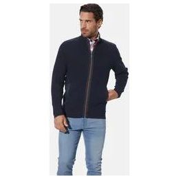 Strickjacke Babista "Strickjacke TOLIN", Herren, Gr. M, blau (dunkelblau), Obermaterial: 100% Baumwolle CO., unifarben, Strickjacken Strickjacke