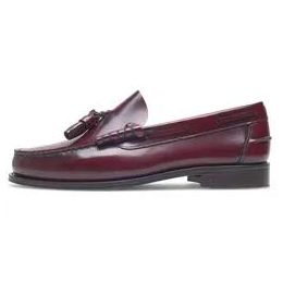 Loafer Henry Stevens "Hunter M TL", Herren, Gr. 43, rot (bordeaux), Kalbsleder, Schuhe Loafer