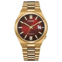 Automatikuhr Citizen "TSUYOSA 60h", gold (ros&eacute;goldfarben, rot), Armbanduhren, Damen, Automatikuhr, Armbanduhr, Damenuhr, Herrenuhr, Edelstahlarmband, Saphirglas, Datum