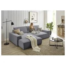 Home Affaire "NEU: SHERWOOD XXL 284, Big-Sofa L-Form, tiefe Sitzfl&auml;che 95 cm, Cord" Recamiere rechts/links, als Schlafsofa stellbar, Cord u. Leinenoptik