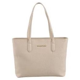 Shopper Valentino BAGS "SHOPPING PANSY", Damen, Gr. B/H/T: 35cm x 28cm x 10cm, beige (ecru), Polyurethan, Taschen Shopper, Handtasche Damen Henkeltasche Schultertasche
