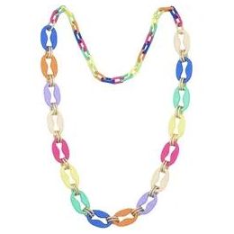 Lange Kette "Candy Loop", Damen, Gr. onesize, PTFE-Kunststoff, bunt (multi), Collezione Alessandro, Basic, Halsketten, bunte Gliederkette
