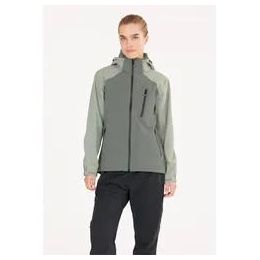 Outdoorjacke WEATHER REPORT "CAMELIA W-PRO15000", Damen, Gr. 48, grau (grau, gr&uuml;n), 94% Polyester, 6% Elasthan, bedruckt, mehrfarbig, normal, ohne Ausschnitt, Jacken Outdoorjacke, mit wasserdichter Beschichtung