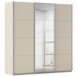 Schwebet&uuml;renschrank OTTO HOME "Kleiderschrank Schrank Schlafzimmerschrank Garderobe AGORDO", beige (beige (champagner), griffleisten alufarbig), B:203cm H:229cm T:62cm, Holzwerkstoff, Schr&auml;nke, Schwebet&uuml;renschrank, Top Innenausstattung, in 4 Breiten und 2 H&ouml;hen MADE IN GERMANY, Topseller