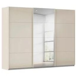 Schwebet&uuml;renschrank OTTO HOME "Kleiderschrank Kleiderschr&auml;nke Schrank Garderobe AGORDO mit Glasfront", beige (beige, glas beige (champagner)), B:271cm H:229cm T:62cm, Holzwerkstoff, Schr&auml;nke, Schwebet&uuml;renschrank, durchdachte Innenausstattung, in 4 Breiten und 2 H&ouml;hen MADE IN GERMANY