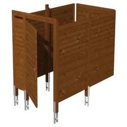 Skan Holz Carport-Ger&auml;teraum SKANHOLZ "Abstellraum C7", braun (nussbaum), Holzwerkstoff, Ger&auml;teh&auml;user, aus Profilschalung
