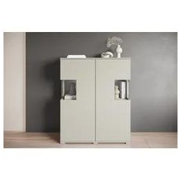 OTTO home "Kenia" 1 Stk. tlg. Modernes Highboard mit Glast&uuml;ren, Breite 100 cm