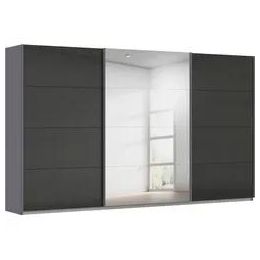 Schwebet&uuml;renschrank OTTO HOME "Kleiderschrank Schrank Schlafzimmerschrank Garderobe AGORDO", grau (graumetallic, hochglanz effektgrau, griffleisten graumetallic), B:360cm H:210cm T:62cm, Holzwerkstoff, Schr&auml;nke, Schwebet&uuml;renschrank, Top Innenausstattung, in 4 Breiten und 2 H&ouml;hen MADE IN GERMANY, Topseller