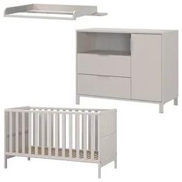 Babym&ouml;bel-Set Germania "GW-Alkmaar", braun (kaschmir), B:275cm H:102cm T:77cm, Holz teilmassiv, Holzwerkstoff, Metall, Schlafzimmerm&ouml;bel-Sets, mit mitwachsendem Kinderbett