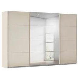 Schwebet&uuml;renschrank OTTO HOME "Kleiderschrank Kleiderschr&auml;nke Schrank Garderobe AGORDO mit Glasfront", beige (beige, glas beige (champagner)), B:315cm H:229cm T:62cm, Holzwerkstoff, Schr&auml;nke, Schwebet&uuml;renschrank, durchdachte Innenausstattung, in 4 Breiten und 2 H&ouml;hen MADE IN GERMANY