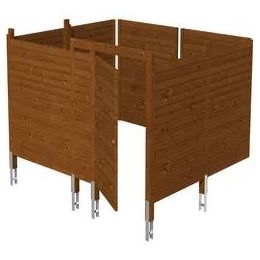 Skan Holz Carport-Ger&auml;teraum SKANHOLZ "Abstellraum C8", braun (nussbaum), Holzwerkstoff, Ger&auml;teh&auml;user, aus Profilschalung