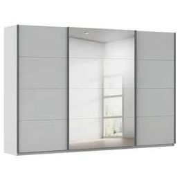 Schwebet&uuml;renschrank OTTO HOME "Kleiderschrank Schrank OTTO ́S CHOICE Garderobe AGORDO", grau (seidengrau), B:315cm H:210cm T:62cm, Holzwerkstoff, Schr&auml;nke, Schwebet&uuml;renschrank, Top Innenausstattung, in 4 Breiten und 2 H&ouml;hen MADE IN GERMANY, Topseller