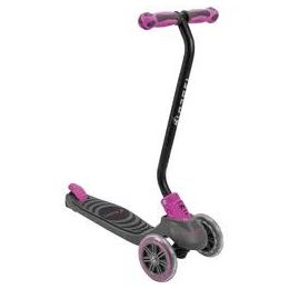 Dreiradscooter Rebel "Kickboard City Scooter RIDER", schwarz (grau, pink, schwarz), RollerB:11cm L:52,5cm, transparent, B:11cm L:52,5cm