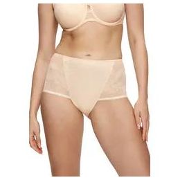Shapingslip Triumph "Wild Rose Sensation", Damen, Gr. 42, beige, Spitze, Obermaterial: 71% Polyamid, 29% Elasthan, unifarben, k&ouml;rpernah, Unterhosen, flache formende Spitze, mittlerer Shape-Effekt, atmungsaktiv