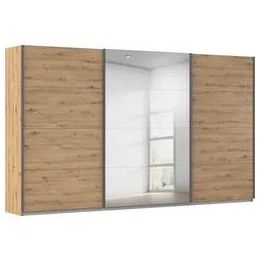 Schwebet&uuml;renschrank OTTO HOME "Kleiderschrank Schrank Schlafzimmerschrank Garderobe AGORDO", eiche artisan, griffleisten graumetallic, B:360cm H:210cm T:62cm, Holzwerkstoff, Schr&auml;nke, Schwebet&uuml;renschrank, Top Innenausstattung, in 4 Breiten und 2 H&ouml;hen MADE IN GERMANY, Topseller