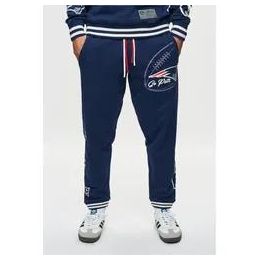 Sweathose Recovered "NFL Patriots Go Pats", Damen, Gr. S, US-Gr&ouml;&szlig;en, blau, 100% Baumwolle, bedruckt, lang, Hosen Sweathose, im lockeren Schnitt