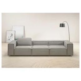 3,5-Sitzer Home Affaire "Watertown, modernes Big-Sofa XXL, 336 cm Breite, auch in Feincord", grau, B:336cm H:68cm T:98cm, 95% Polyester, 5% Nylon, Sofas, Riesiges Designersofa mit viel Platz & weichen Bez&uuml;gen in Trendfarben