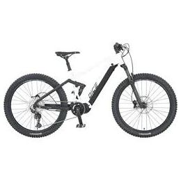 E-Bike Prophete "DICE 5.0" Gr. 48, wei&szlig; (wei&szlig;, schwarz), Elektrofahrr&auml;der, 48cm, 27,5 Zoll (69,85cm), Pedelec, Elektrofahrrad f&uuml;r Damen u. Herren, MTB