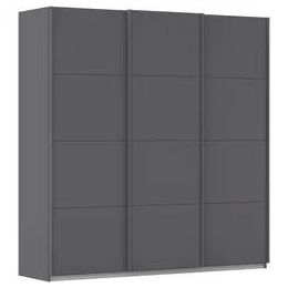 Schwebet&uuml;renschrank OTTO HOME "Kleiderschrank Schrank Garderobe AGORDO mit Dekor- oder Hochglanzfront", grau (graumetallic, griffleisten graumetallic), B:203cm H:229cm T:62cm, Holzwerkstoff, Schr&auml;nke, Schwebet&uuml;renschrank, in 4 Breiten und 2 H&ouml;hen MADE IN GERMANY