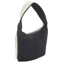 Handtasche Vivance "Minibag", Damen, Gr. B/H/T: 30cm x 16cm x 4cm, schwarz (schwarz, creme), Textil, mehrfarbig, Taschen Handtasche, Damentasche, Henkeltasche zweifarbig VEGAN