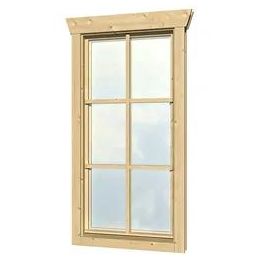 Skan Holz Fenster SKANHOLZ "Einzelfenster", beige (natur), B:57,5cm H:123,5cm, Glas, Massivholz, Fenster, Anschlag links