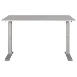 Schreibtisch Germania "Downey", kaschmir, silber, silber, kaschmir, B:120cm H:91cm T:80cm, Tische, Schreibtisch, h&ouml;henverstellbar von 68-91 cm, verf&uuml;gbar in verschiedenen Breiten