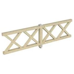 Skan Holz Br&uuml;stungsgel&auml;nder SKANHOLZ "Andreaskreuz", beige (natur), H:84cm L:335cm, Gel&auml;nder