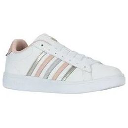 Sneaker K-Swiss "COURT TIEBREAK II", Damen, Gr. 38, wei&szlig;, cameo rose, wei&szlig;, Leder, Schuhe Sneaker