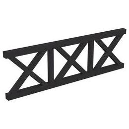 Skan Holz Br&uuml;stungsgel&auml;nder SKANHOLZ "Andreaskreuz", grau (anthrazit), H:84cm L:270cm, Gel&auml;nder, f&uuml;r die Front