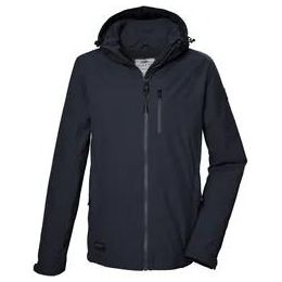Softshelljacke "GS 82 MN SFTSHLL JCKT", Herren, Gr. 3XL, blau (navy), Oberseite: 100% Polyester;R&uuml;ckseite: 100% Polyester;Futter: 100% Polyester, G.I.G.A. DX BY KILLTEC, Jacken Softshelljacke, Wasserabweisende, winddichte Herrenjacke mit abnehmbarer Kapuze