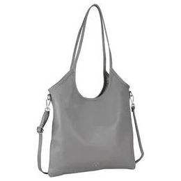 Schultertasche "Cuir", Damen, Gr. B/H/T: 50cm x 34cm x 3cm onesize, grau, Leder, Collezione Alessandro, Taschen Schultertasche, aus echtem Leder, Made in Italy