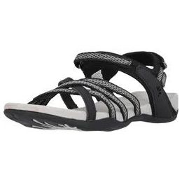 Sandale CRUZ "Aarhus", Damen, Gr. 36, schwarz-wei&szlig; (schwarz, wei&szlig;), Polyurethane, Schuhe Sandale, mit praktischem Klettverschluss