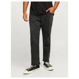 Jack & Jones PlusSize Slim-fit-Jeans "GLENN ORIGINAL", Herren, Gr. 50, L&auml;nge 32, schwarz (schwarz denim), Denim/Jeans, Obermaterial: 70% Baumwolle, 28% Polyester, 2% Elasthan, JACK & JONES PLUSSIZE, Abriebeffekte, unifarben, schmal kn&ouml;chellang, Jeans Slim-fit-Jeans, Bis Weite 48