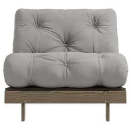 Daybett KARUP DESIGN "Roots Sofa Bed, Schlafsofa, Daybett, Bettfunktion, FSC-Massivholz", grau, B:90cm H:85cm, Bezug: 80% Baumwolle, 20% Polyester, Daybetten, Inkl. Futonmatratze. Mehrere Gr&ouml;&szlig;en & Farben, Made in Europe