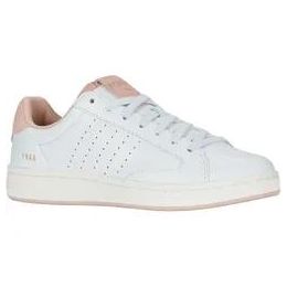 Sneaker K-Swiss "LOZAN KLUB LTH", Damen, Gr. 39, wei&szlig; (wei&szlig;, cameo rose, snow wei&szlig;), Leder, Schuhe Sneaker