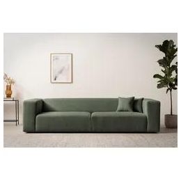 3-Sitzer Home Affaire "BAKELS, Couch in Cord oder Boucle-Stoff, Sofa im modernen Design", gr&uuml;n, B:275cm H:66cm T:101cm, Sofas, bequemer Sitzkomfort,in 2 Stoffen und 8 Farben lieferbar