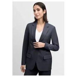 Jackenblazer Cinque "CILIGHT", Damen, Gr. 42, blau (dunkelblau), Web, Obermaterial: 53% Polyamid, 43% Schurwolle, 4% Elasthan, unifarben, regular fit normal, V-Ausschnitt, eingesetzt,&Auml;rmel ohne &Auml;rmelschlitz gerader Abschluss mit Kn&ouml;pfen, Blazer, Mit Markenlabelpl&auml;ttchen