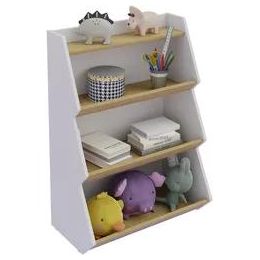 Standregal Vcm "Holz Kinderregal B&uuml;cherregal Kinder Regal Italu", braun (wei&szlig;, honig, eiche), Regale, Standregal