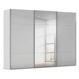 Schwebet&uuml;renschrank Rauch "Kleiderschrank Schrank Garderobe Schlafzimmerschrank CONTIDO", grau (seidengrau, glas seidengrau), B:301cm H:223cm T:68cm, Holzwerkstoff, Schr&auml;nke, Schwebet&uuml;renschrank, aus hochwertigem Material in 6 Breiten 2 Griff-Farben MADE IN GERMANY