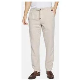 Schlupfhose Babista "Hose CARZIRA", Herren, Gr. 56, N-Gr, wei&szlig; (beige), Obermaterial: 70% Leinen LI. 30% Baumwolle CO., Hosen Schlupfhose