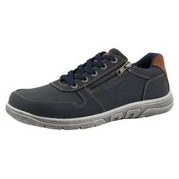 Sneaker Romika, Herren, Gr. 43, blau (navy, braun), Lederimitat, kontrastfarbene Details, Schuhe Sneaker, Halbschuh, Freizeitschuh, Schn&uuml;rschuh mit modischen Kontrastn&auml;hten