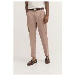 Bundfaltenhose Bugatti, Herren, Gr. 38, L&auml;nge 30, beige (50, beige), 98% Baumwolle, 2% Elasthan, unifarben, loose fit, Hosen, mit Satin-Stretch