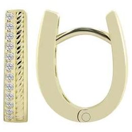 Adelia&acute;s Paar Ohrh&auml;nger ADELIA ́S "Damen Ohrstecker aus Gold 333 mit Herz und Zirkonia - Strass", silber, Ohrringe, Damen, Damen, Gelbgold 333 Gold, Gelbgold 333, Gold