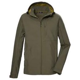 Softshelljacke Killtec "KOS 103 MN SFTSHLL JCKT", Herren, Gr. M, gr&uuml;n (olivgr&uuml;n), Oberseite: 100% Polyester;R&uuml;ckseite: 100% Polyester;Futter: 100% Polyester, Jacken Softshelljacke, Atmungsaktive, wind- und wasserabweisende Softshelljacke